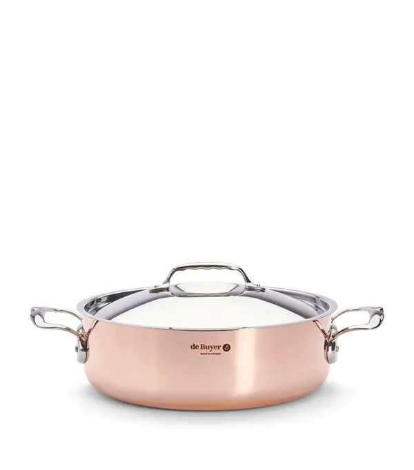DE BUYER Copper Prima Matera Sauté Pan And Lid