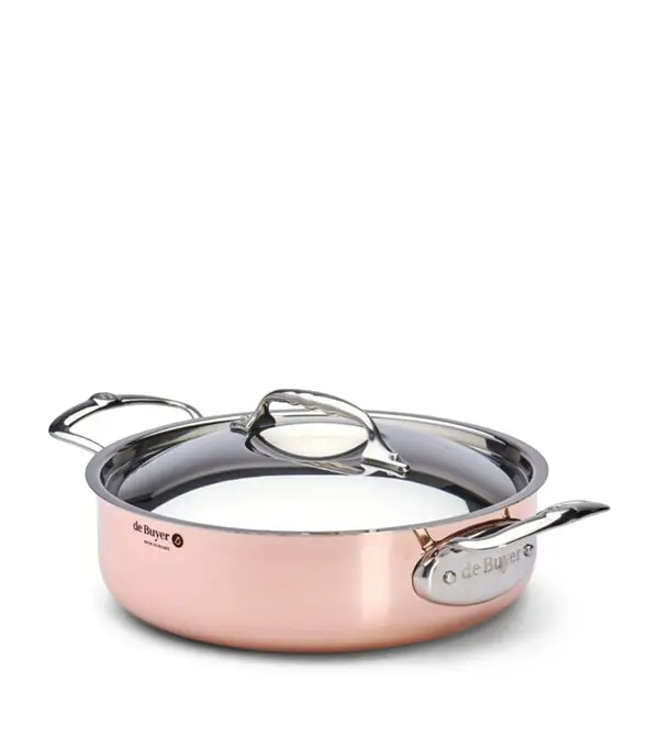 DE BUYER Copper Prima Matera Sauté Pan And Lid