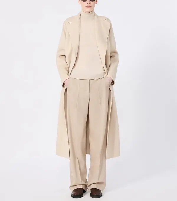 Max Mara Wool Roll-neck Short-sleeve Sweater