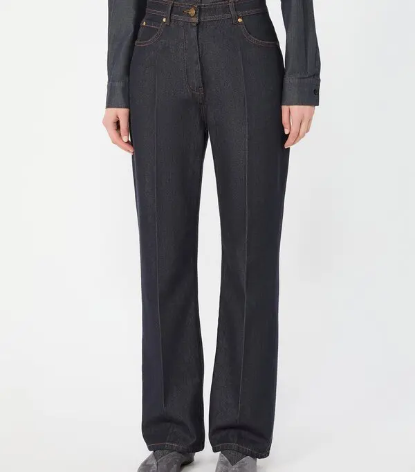 Max Mara Cotton Chambray Trousers