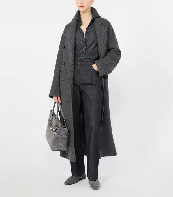 Max Mara Cotton Chambray Trousers