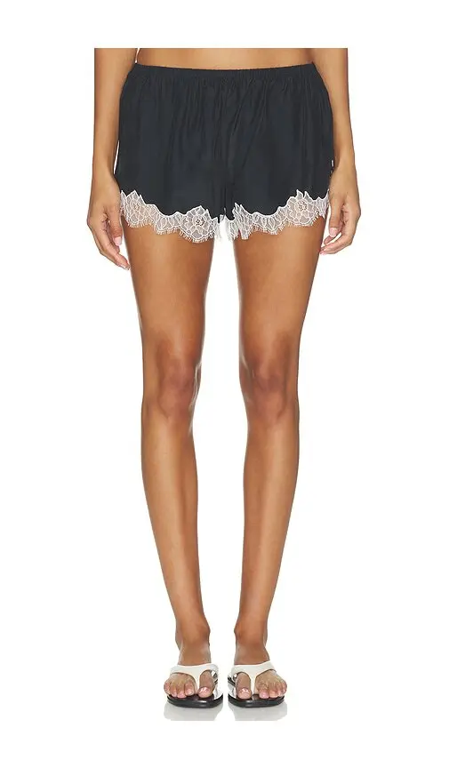 L'academie Rhea Lace Trimmed Shorts