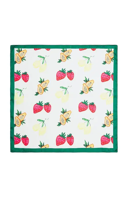 FRASIER STERLING Summer Fruit Scarf In Green - Fruits