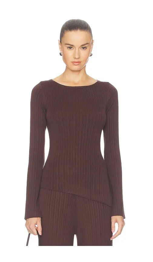 L'academie Sibylla Rib Knit Top