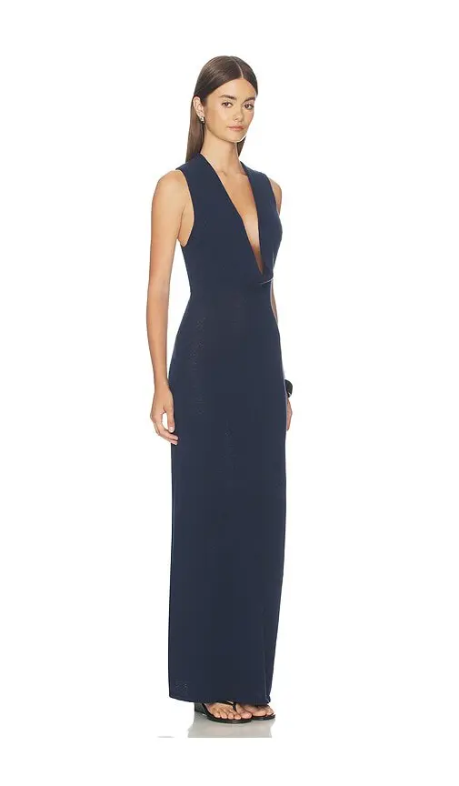 L'academie Cowl Neck Maxi Dress