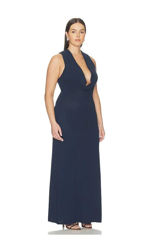 L'academie Cowl Neck Maxi Dress