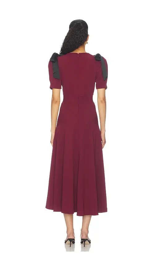 Astr The Label Ciela Dress With Puff Sleeves And Bow Details