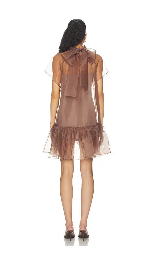 Simkhai Beaux Tiered Mini Dress In Brown