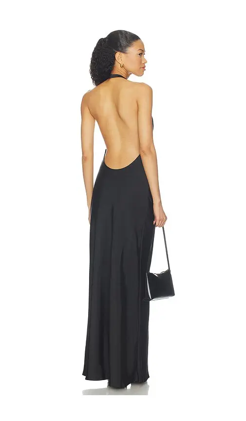 Lioness Halterneck Maxi Dress - Noir