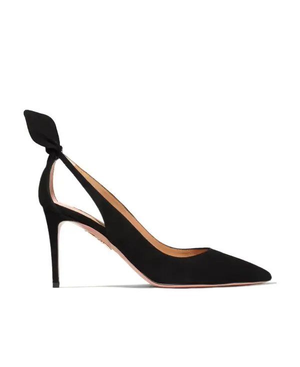 AQUAZZURA Bow Tie 85 Pointed High Heels