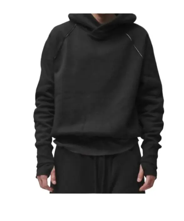 THOM KROM Raw-edge Raglan-sleeve Hoodie