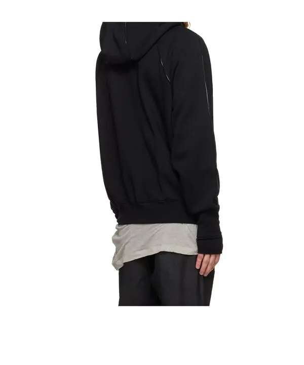 THOM KROM Raw-edge Raglan-sleeve Hoodie
