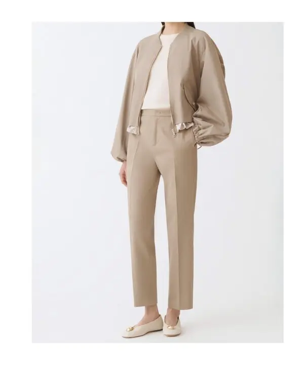 Fabiana Filippi Zip-up Bomber Jacket With Ribbed Collar And Drawstring Hem