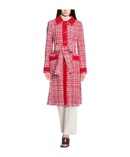Dolce & Gabbana Multicolor Tweed Trench Coat