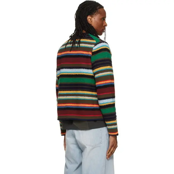 Sacai Striped Mix Knit Sweater