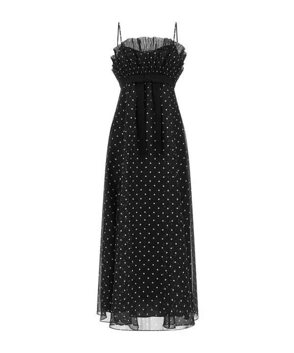 Zimmermann Trailblazer Polka Dot Ruffled Midi Dress