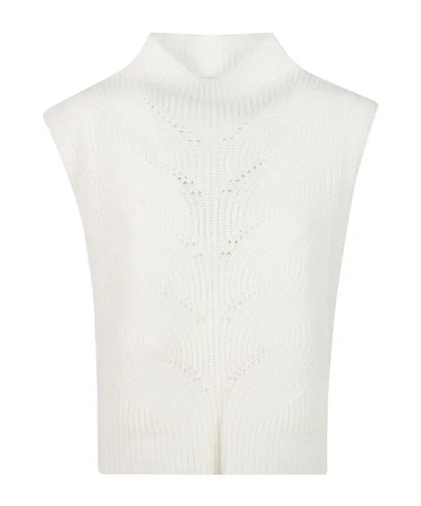 Herno Sleeveless Knitted Vest With High Neck