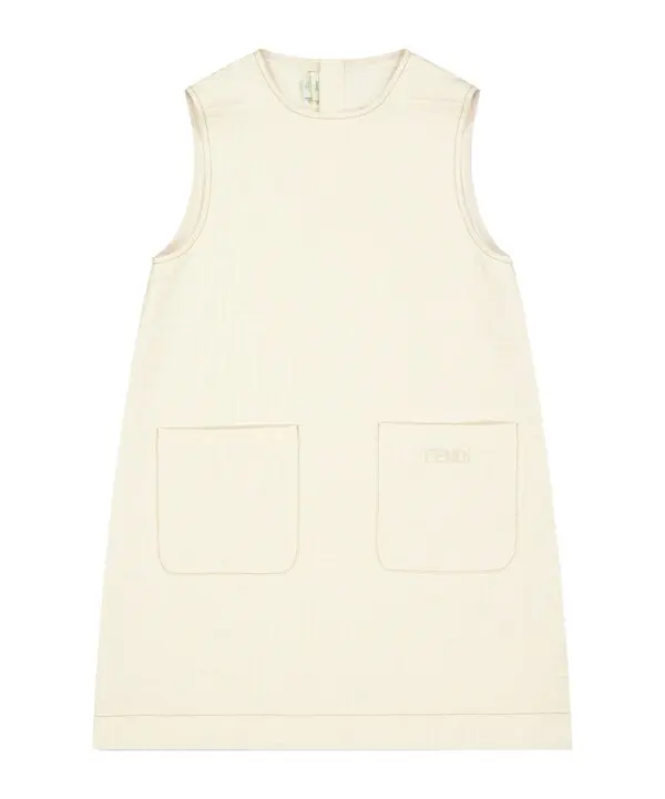 Fendi Sleeveless Textured Weave Mini Dress