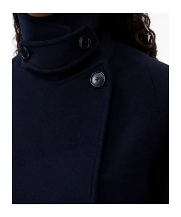 Closed Double-breasted Notch Lapel Jacket