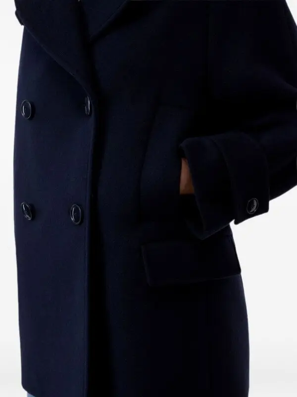 Closed Double-breasted Notch Lapel Jacket