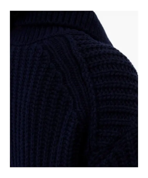 Closed High-neck Chunky Knit Zip-up Cardigan