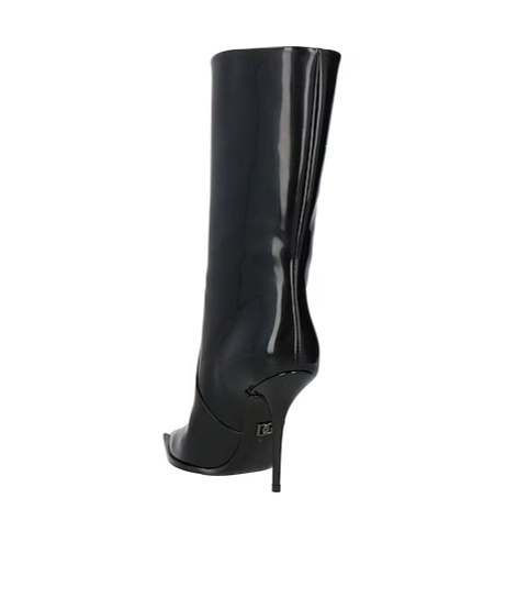 Dolce & Gabbana Patentfinish Pointedtoe Ankle Boots