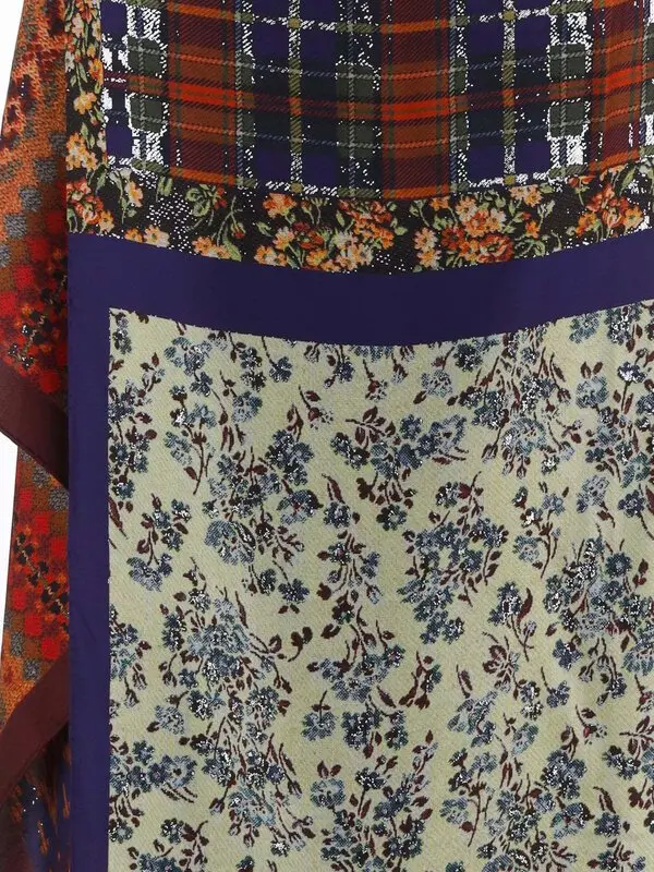 Dries Van Noten Long Wrap Skirt With All-over Pattern