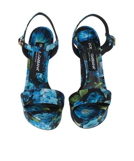 Dolce & Gabbana Floral Printed Platform Sandals