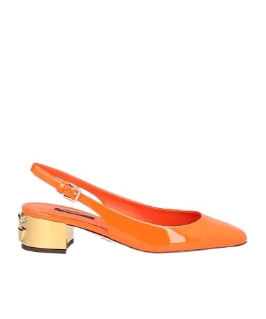 Dolce & Gabbana Blockheel Roundtoe Leather Shoes
