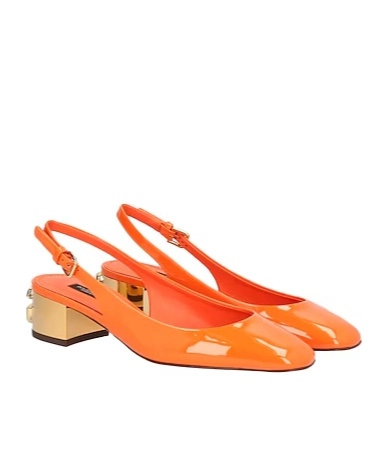 Dolce & Gabbana Blockheel Roundtoe Leather Shoes