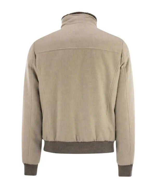 MOORER Padded Bomber Jacket With Zip Closure And Ribbed Hem