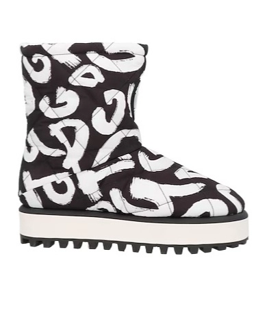 Dolce & Gabbana Two-tone Padded Platform Boots