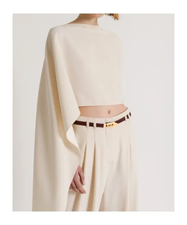 Alberta Ferretti Wide-leg Tailored Trousers With Pleats