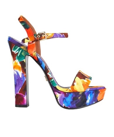 Dolce & Gabbana Floral Print Webbing Slingback Sandals