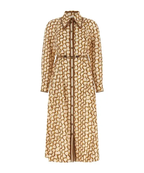 Zimmermann Long-sleeved Belted Maxi Dress