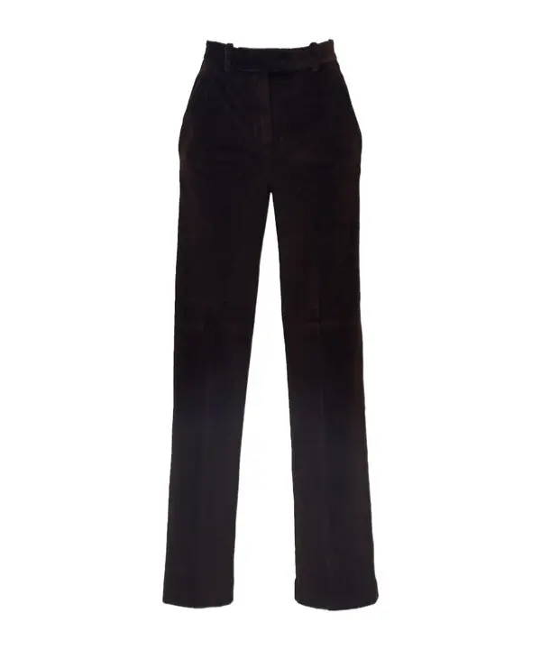 CIRCOLO 1901 Tailored Straight-leg Velvet-like Pants