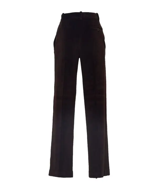 CIRCOLO 1901 Tailored Straight-leg Velvet-like Pants