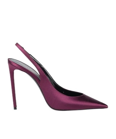 Saint Laurent Satin Slingback Stilettos