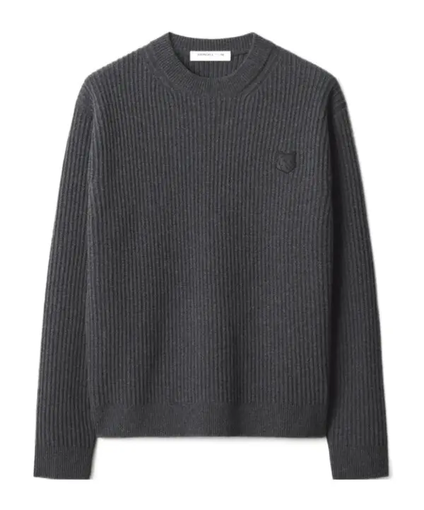 Maison Kitsuné Fox Head Wool Ribbed Jumper
