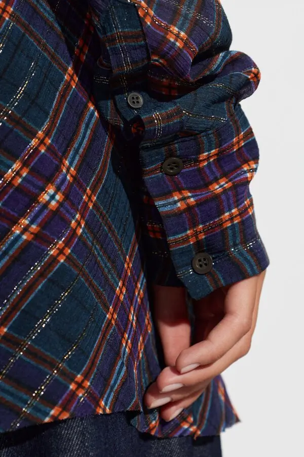 Dries Van Noten Fitted Lurex Shirt