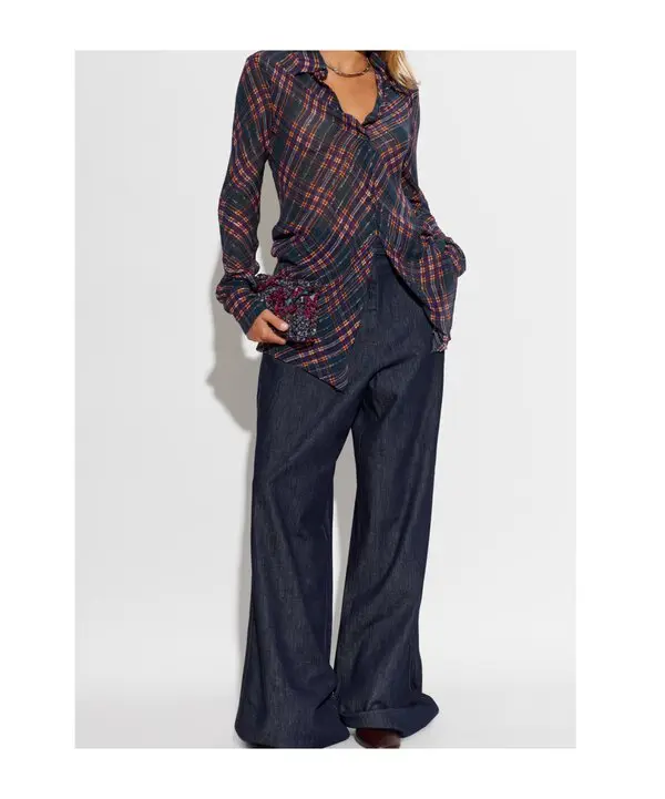 Dries Van Noten Fitted Lurex Shirt