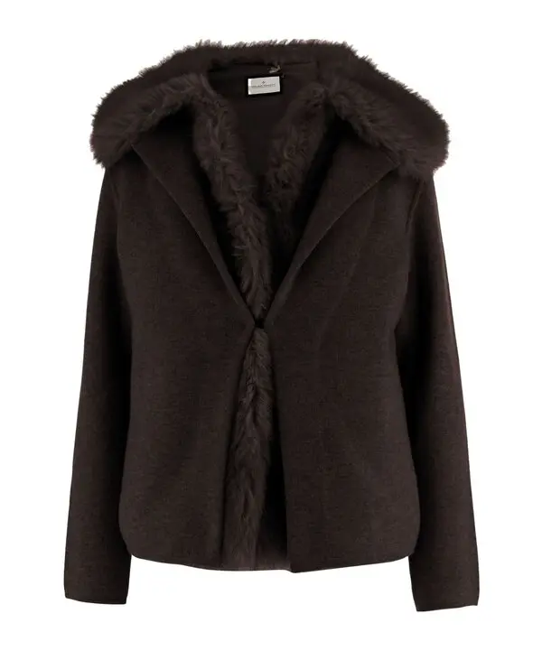 Bruno Manetti Fur Trim Short Coat