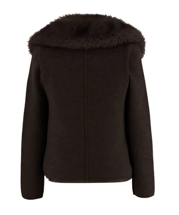 Bruno Manetti Fur Trim Short Coat
