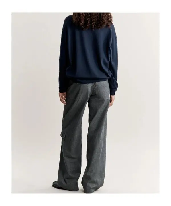 Maison Kitsuné Red Profile Fox Comfort Jumper In Merino Wool - Classic Navy Blue