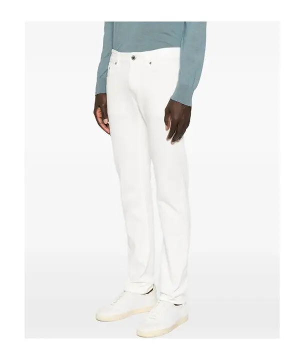 PT TORINO Logo-patch Slim Jeans - White