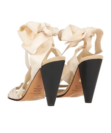 Isabel Marant Étoile Canvas High Heel Sandals With Tie Fastening