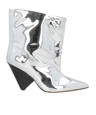 Isabel Marant Étoile Metallic Pointedtoe Ankle Boots