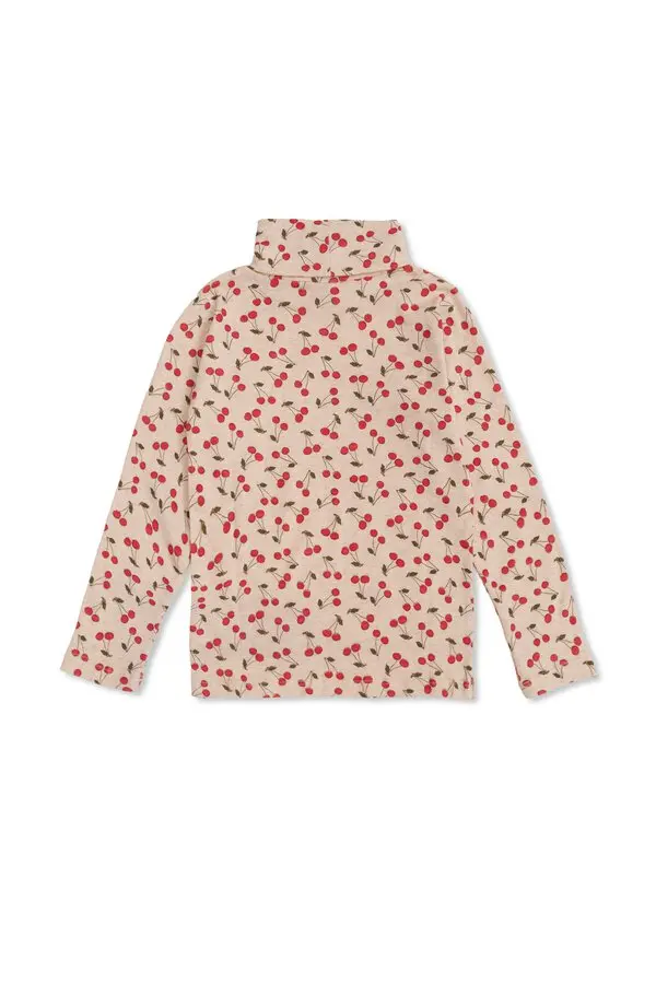 Bonpoint Long Sleeve High Neck Printed Top