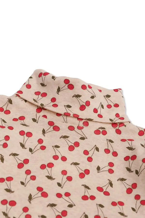 Bonpoint Long Sleeve High Neck Printed Top