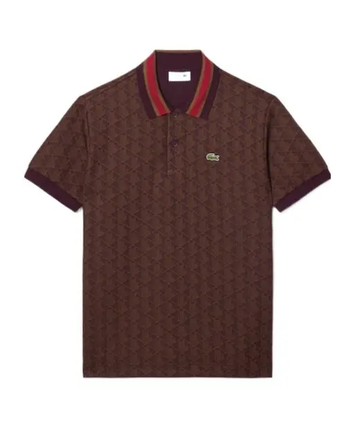 Lacoste Classic Fit Monogram Jacquard Polo Shirt